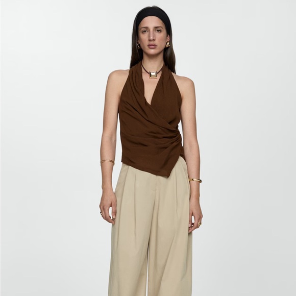 Mango | Tops | Nwt Mango Draped Wrap Top | Poshmark